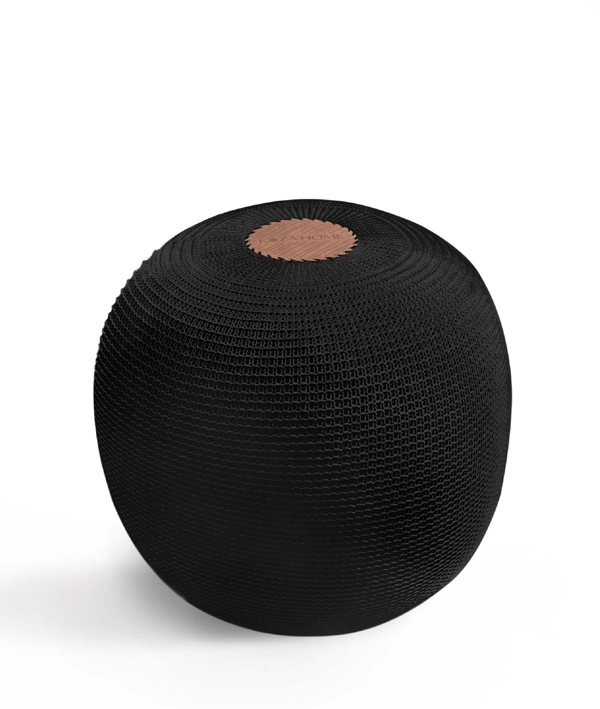 Fluffy Örgü Puf Siyah 8005 | Koza Home